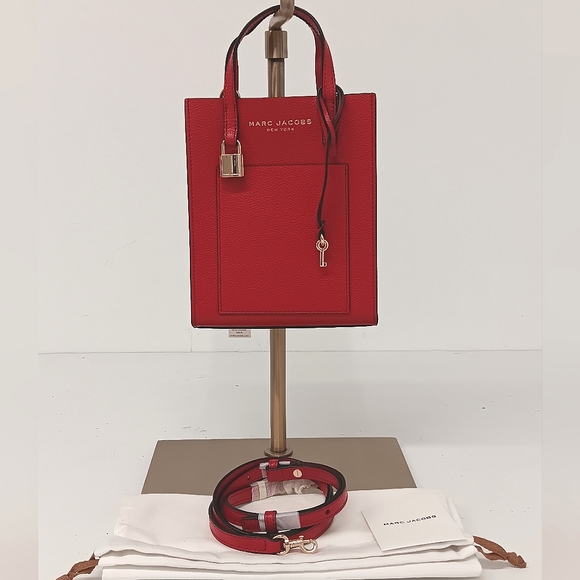 Marc Jacobs | Bags | Marc Jacobs Mini Grind Micro Tote Handbag Red ...